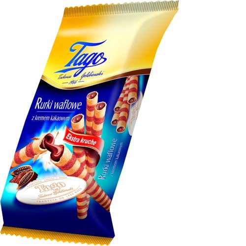 Rurka waflowa z kremem kakaowym 150 g TAGO - Ciastka - Lobos